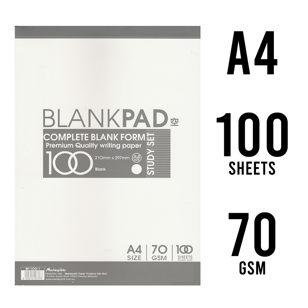 MASTERPRINT | FOOLSCAP PAPER | BLANKPAD - COMPLETE BLANK FORM STUDY SET ...