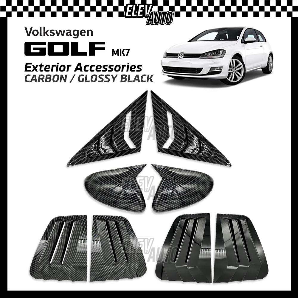 Volkswagen Golf MK7 CARBON FIBER Exterior Accessories Side Mirror Cover ...