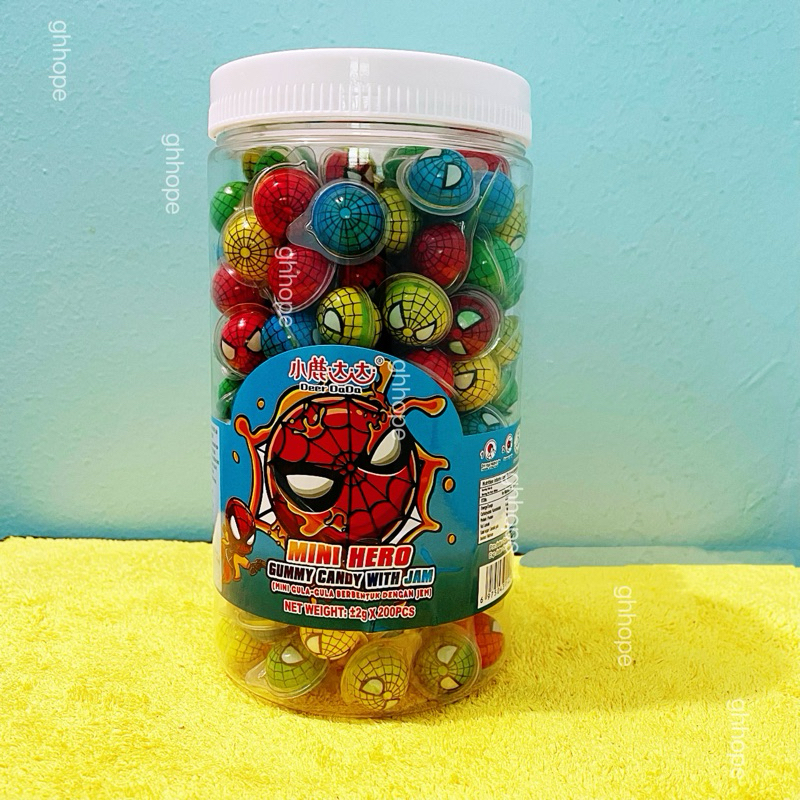 (2gx20pcs) Spiderman Mini Soft Gummy Candy Halal Ready Stock | Shopee ...