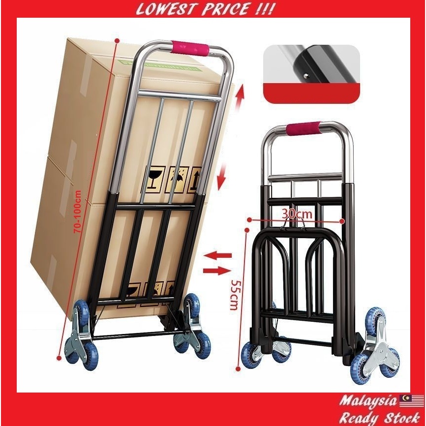 Heavy Duty Trolley 6 Wheels Portable Foldable Extendable Climb Stairs ...