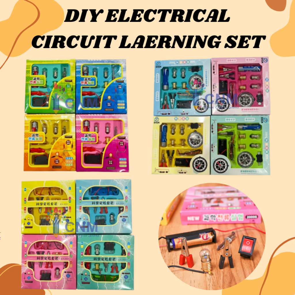 Diy Circuit Conductor Science Experiment kids Lab Bulb &Fan Set ...
