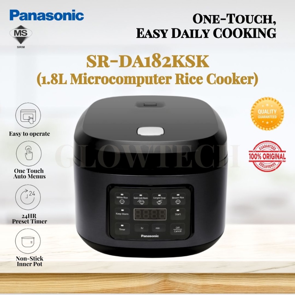 PANASONIC 1.8L Microcomputer Rice Cooker SR-DA182KSK / 10-Cup Rice ...