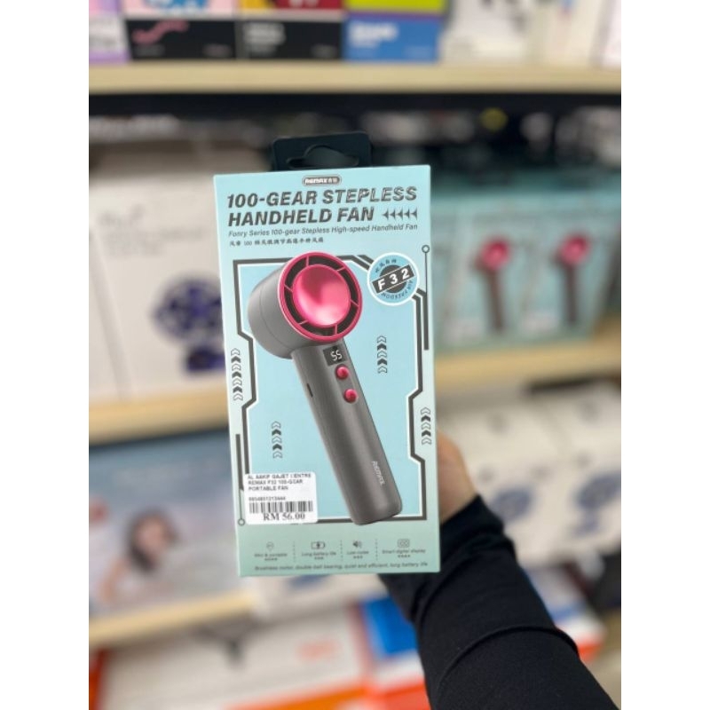 REMAX F32 100-GEAR PORTABLE FAN | Shopee Malaysia