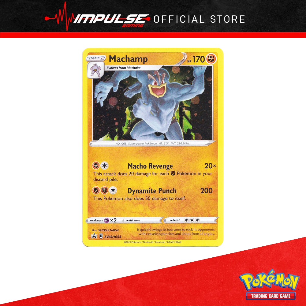 Pokemon Tcg Sword & Shield Machamp - SWSH053 Promo Card | Shopee Malaysia