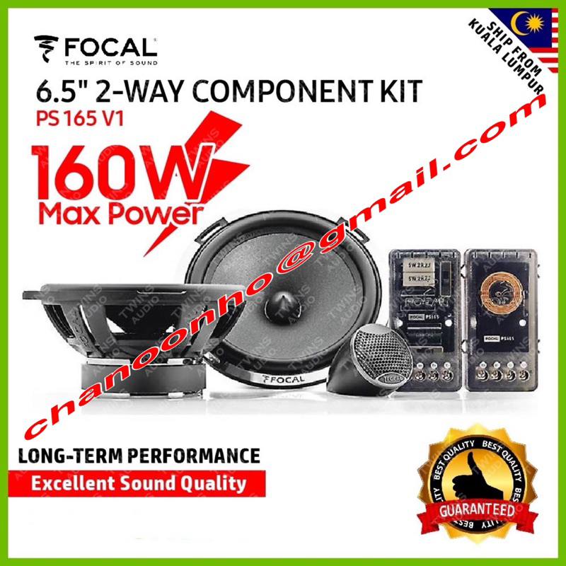 FOCAL Car Speaker PS 165V1 | PS 165 V1 6.5" Focal 2-Way Component Kit | Shopee Malaysia
