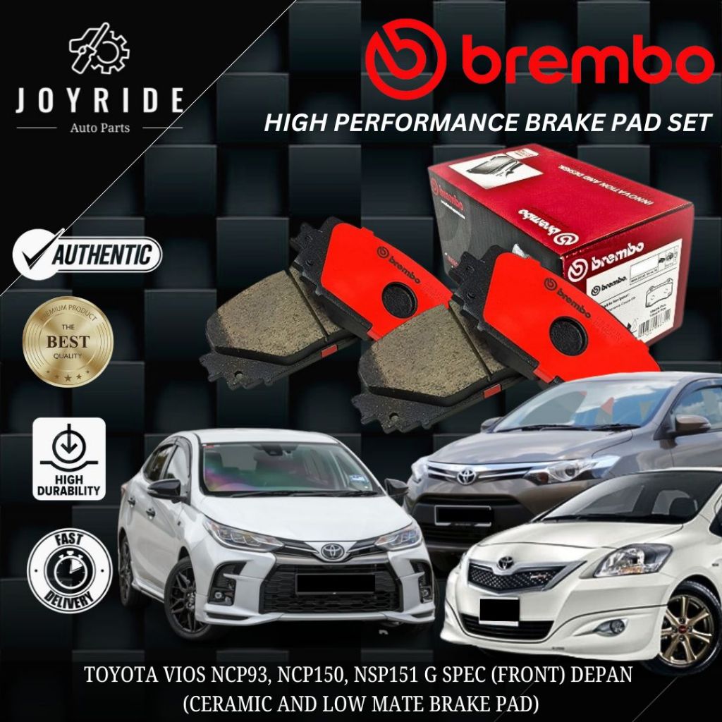 BREMBO GENUINE TOYOTA VIOS NCP93, NCP150, NSP151 (G/ S/ TRD) FRONT ...