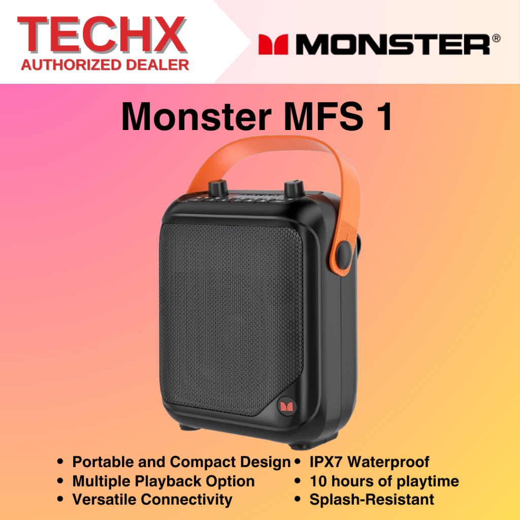Monster Portable Bluetooth Speaker MFS 1, Supports TF Card, AUX, FM ...