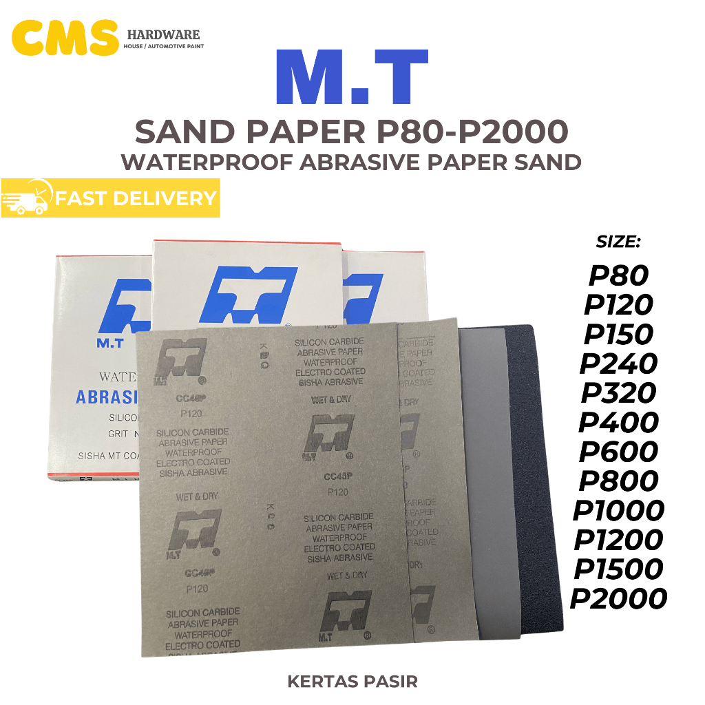 MT Waterproof Abrasive Sand Paper Kertas Pasir Gosok | Shopee Malaysia