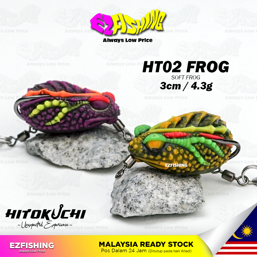EZF Hitokuchi HT02 Soft Frog | 3cm / 4.3g | Katak 3D Umpan Tiruan ...