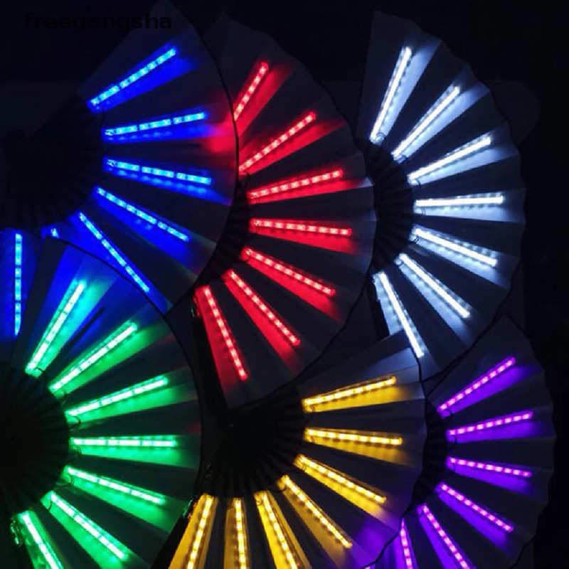 CN READY STOCK Glow Folding LED Fan Dancing Light Night Show Halloween ...