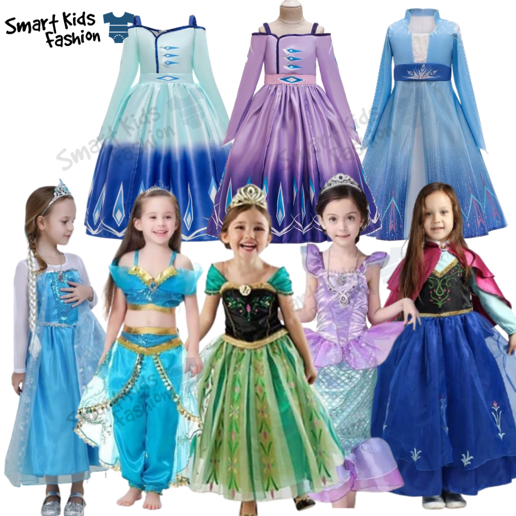 (3Y-9Y) 🇲🇾Ready stocks Jasmine Aladin / Elsa Anna Frozen / Mermaid ...