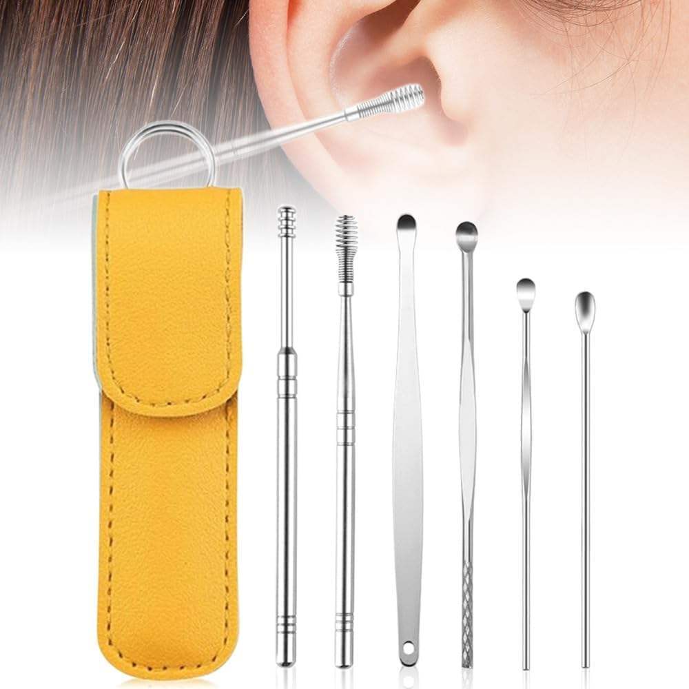 🇲🇾 Ready Stock 6pcs Ear Wax Removal Tool Ear Pick Set Ear Picking ...