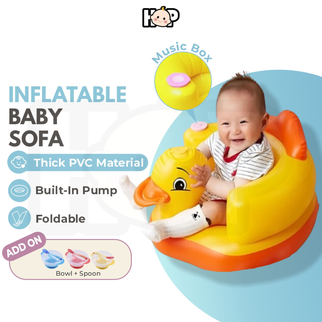 Inflatable Baby Chair Duck Music Chair Sofa Learn Training Seat Bath ...