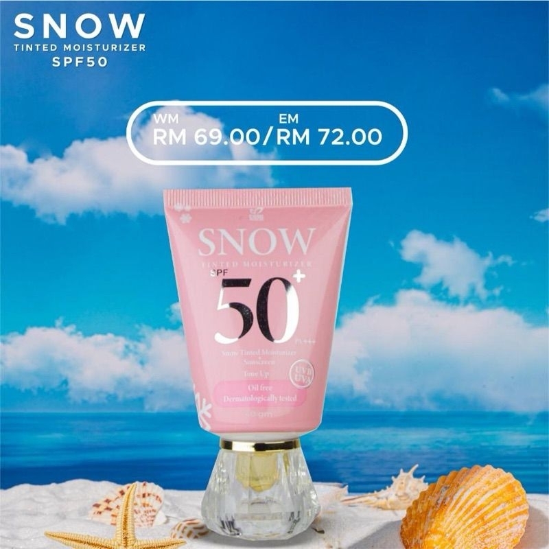 DHERBS SNOW TINTED MOISTURIZER SPF 50 - 30ml | Shopee Malaysia