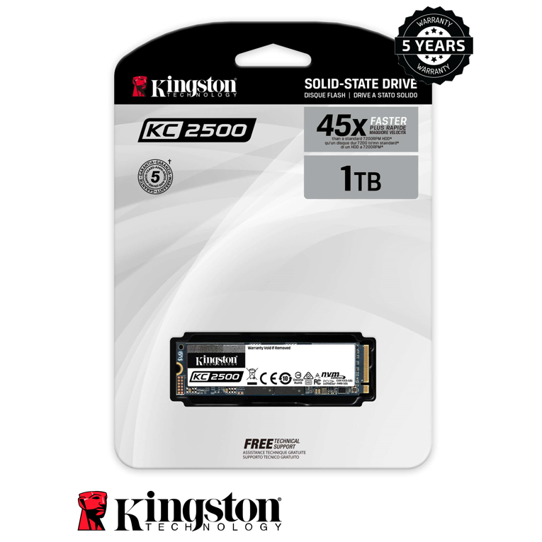 KINGSTON KC2500 1TB NVMe PCIe Gen 3.0x4 Internal Solid State Drive (M.2 ...