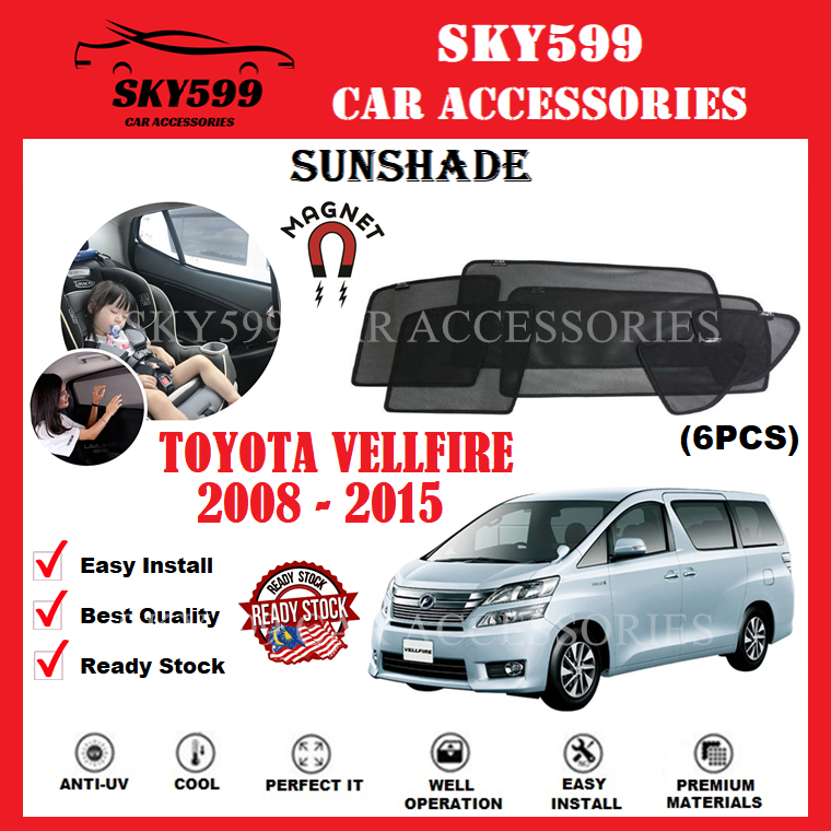 (Magnetic)Toyota Vellfire 2008-2015 Epic Sunshade [6 PCS] | Shopee Malaysia