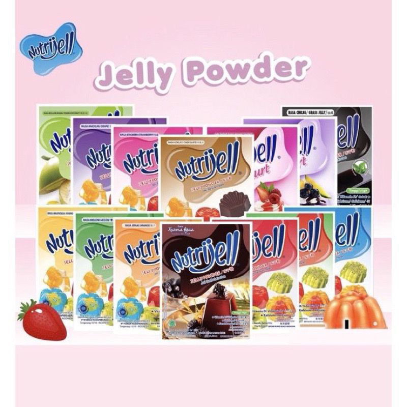 HOT SELLING‼️🔥NUTRIJELL JELLY POWDER PUDING 13 VARIAN RASA (1 Sachet ...