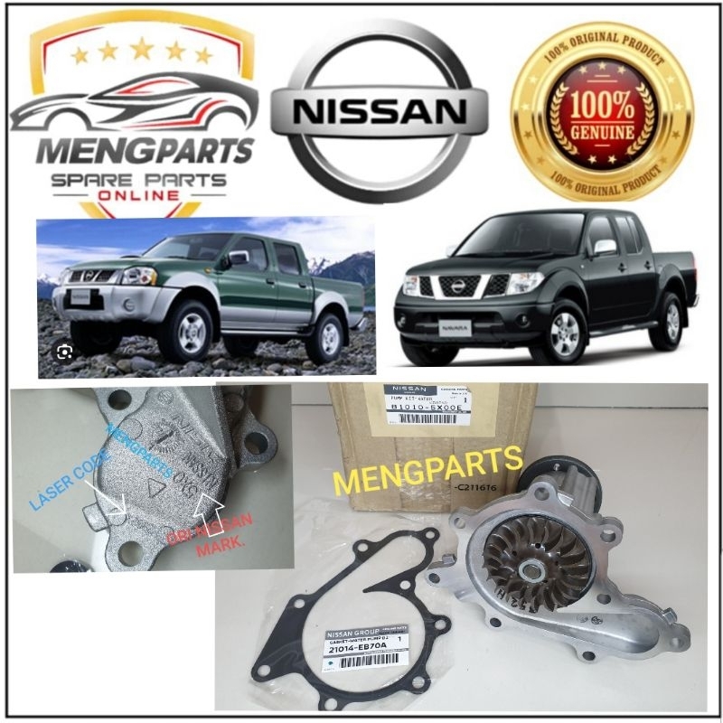 ORIGINAL NISSAN FRONTIER D22 & NAVARA D40T & D23 NP300 WATER PUMP WITH ...