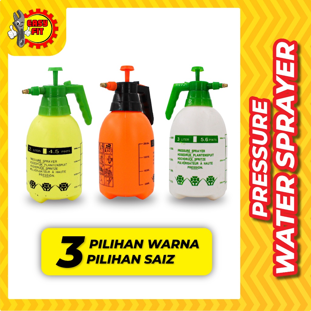 1.5L/2L/3L Multi-Purpose Pressure Sprayer Gardening Tool Water Spray ...