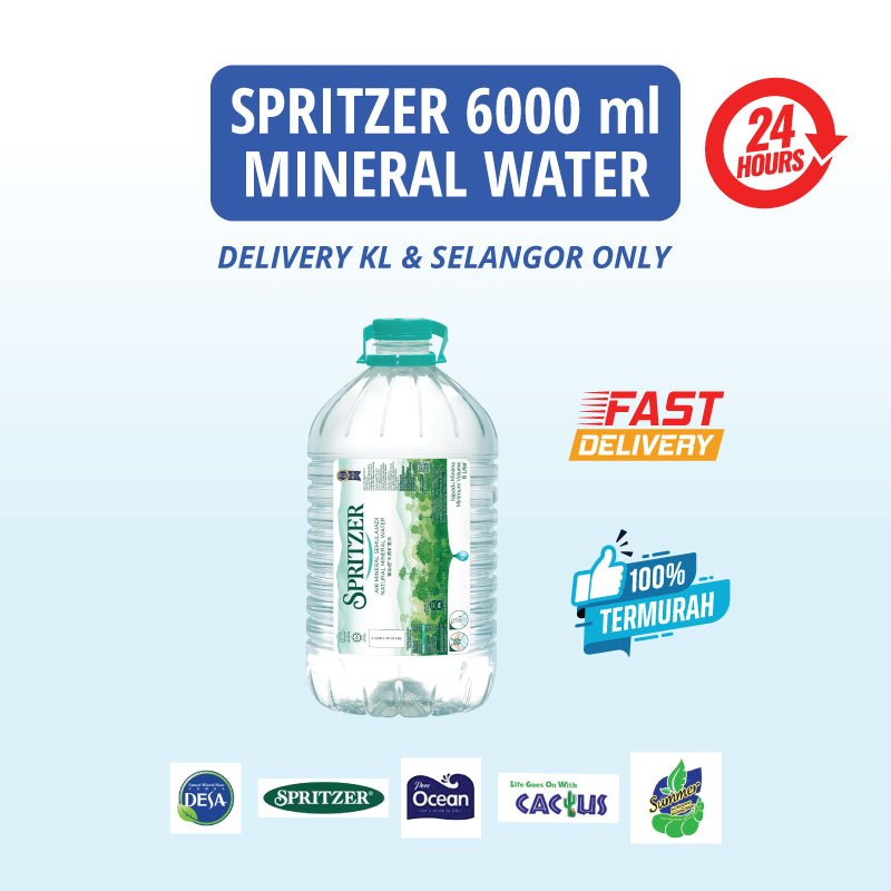 6000ml (6L) Spritzer Mineral Water Doorstep Fast Delivery | Shopee Malaysia
