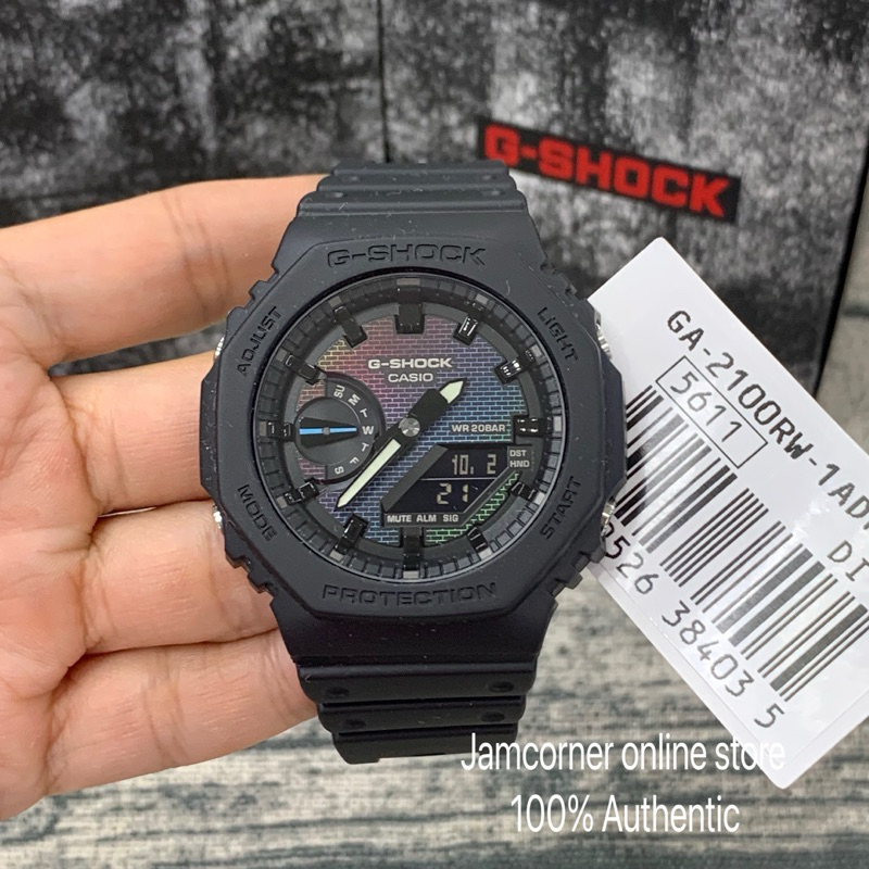100% ORIGINAL CASIO G-SHOCK GA-2100RW-1A x TMJ RAINBOW MAN/UNISEX WATCH ...