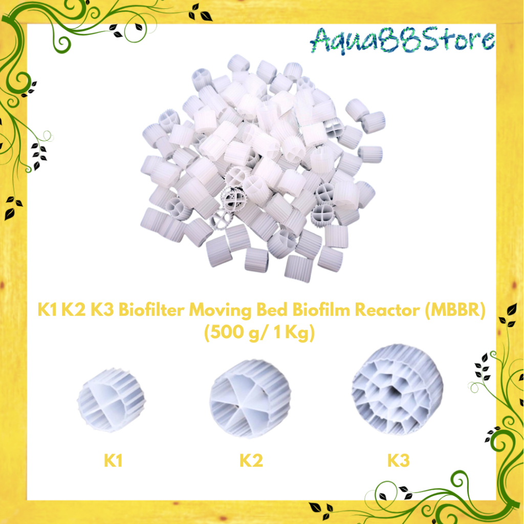K1 K2 K3 Bio Media Bio Filter MBBR - 500g 1kg Pack for Aquarium ...