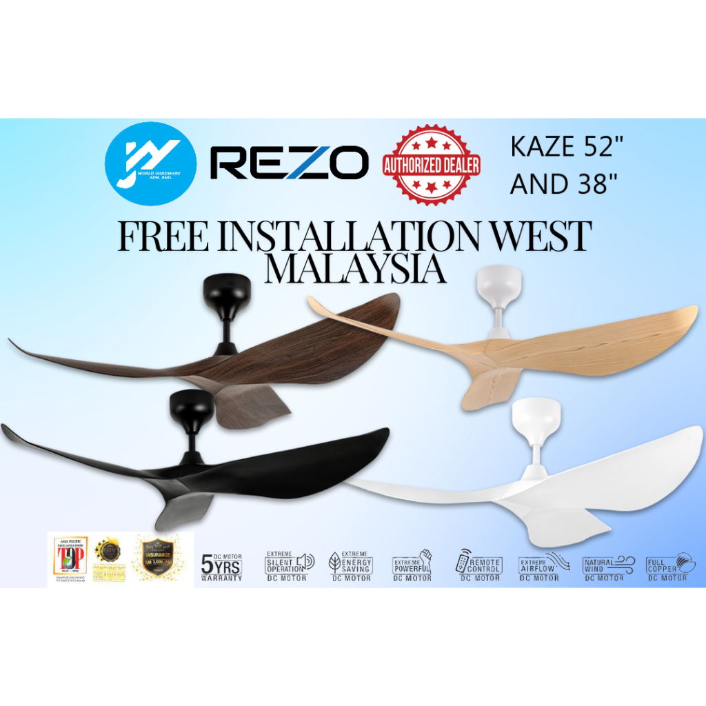 Authorize Dealer REZO Kaze 3B 52 And 38 inches DC Remote Control ...