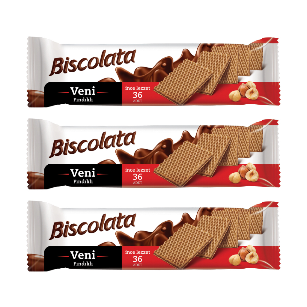 Biscolata Veni Hazelnut Wafer (110g) - (Pack of 3) (Wafer Perisa ...