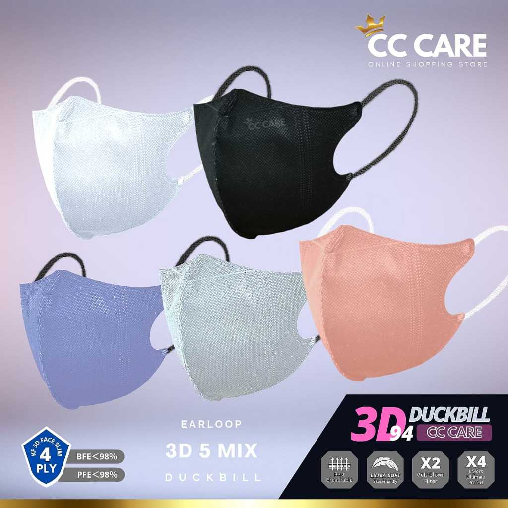 Earloop 6D | 3D | KF94 | KN95 Adult Color Disposable Face Mask ...