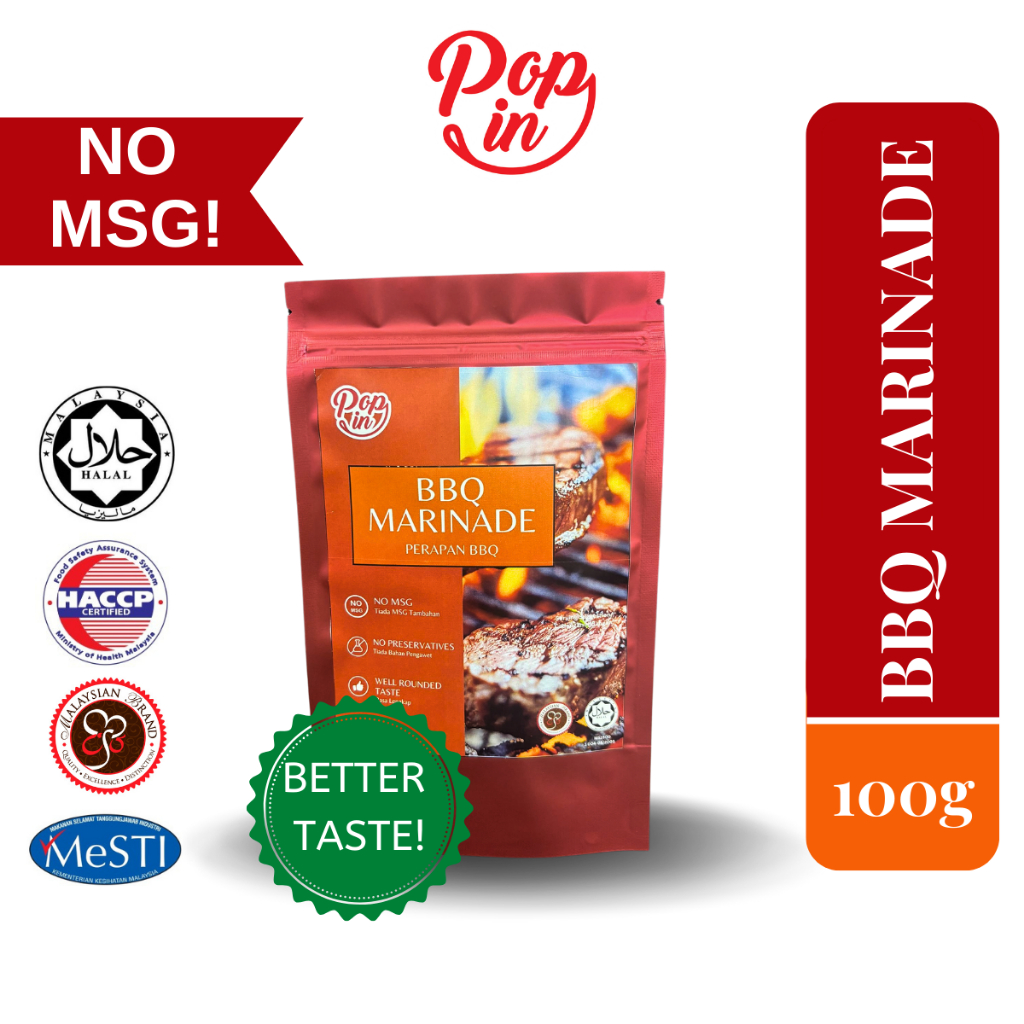 Pop-In BBQ Marinade Powder Real Premium Seasoning No MSG Halal (100g ...