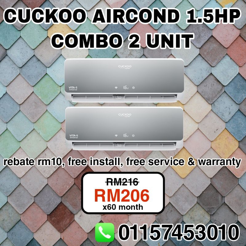 AIRCOND CUCKOO 1.5HP COMBO SET | Shopee Malaysia