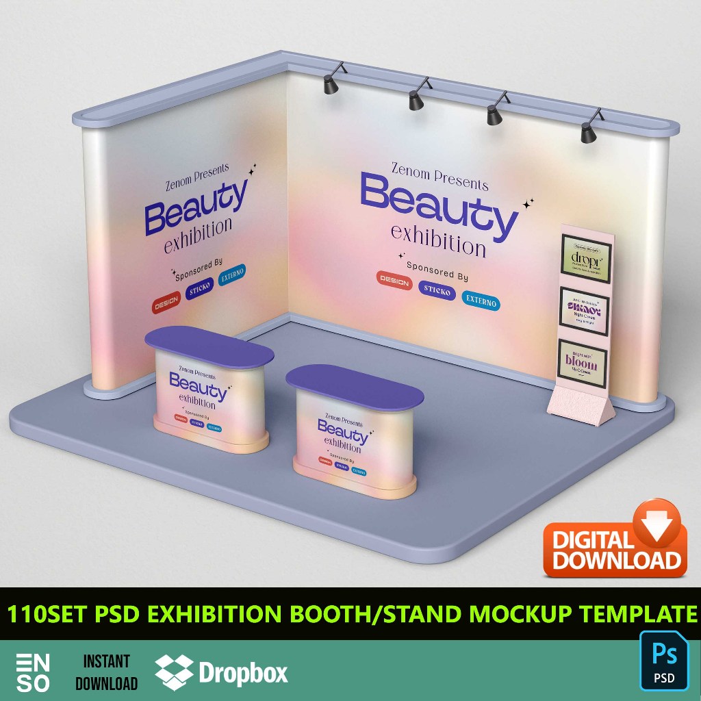 110-Set PSD Exhibition Booth Stand Mockup Template Files | PHOTOSHOP ...