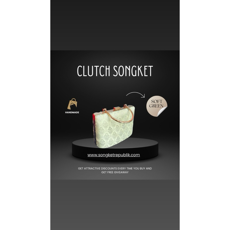 Songket Republik Songket Clutch With Handle Exclusive Handmade | Shopee ...