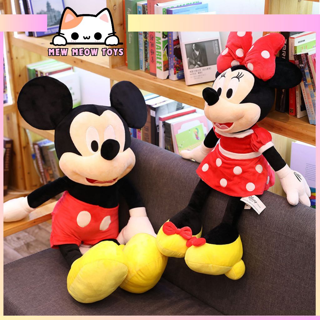 [MEW] 50cm/120cm Mickey Mouse Minnie Doll Plush Toys Kids Doll Carton ...
