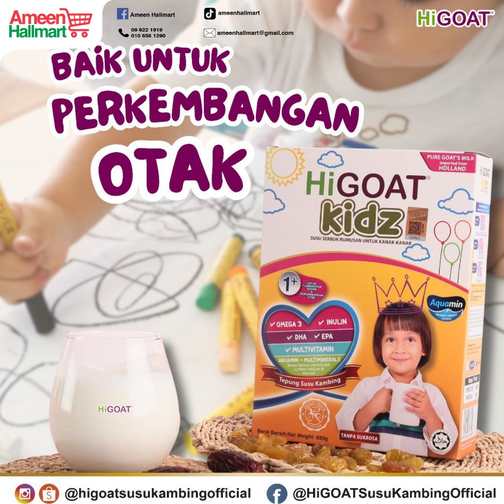 Higoat Kidz 1 - 9 Powdered Milk (680g) | Shopee Malaysia