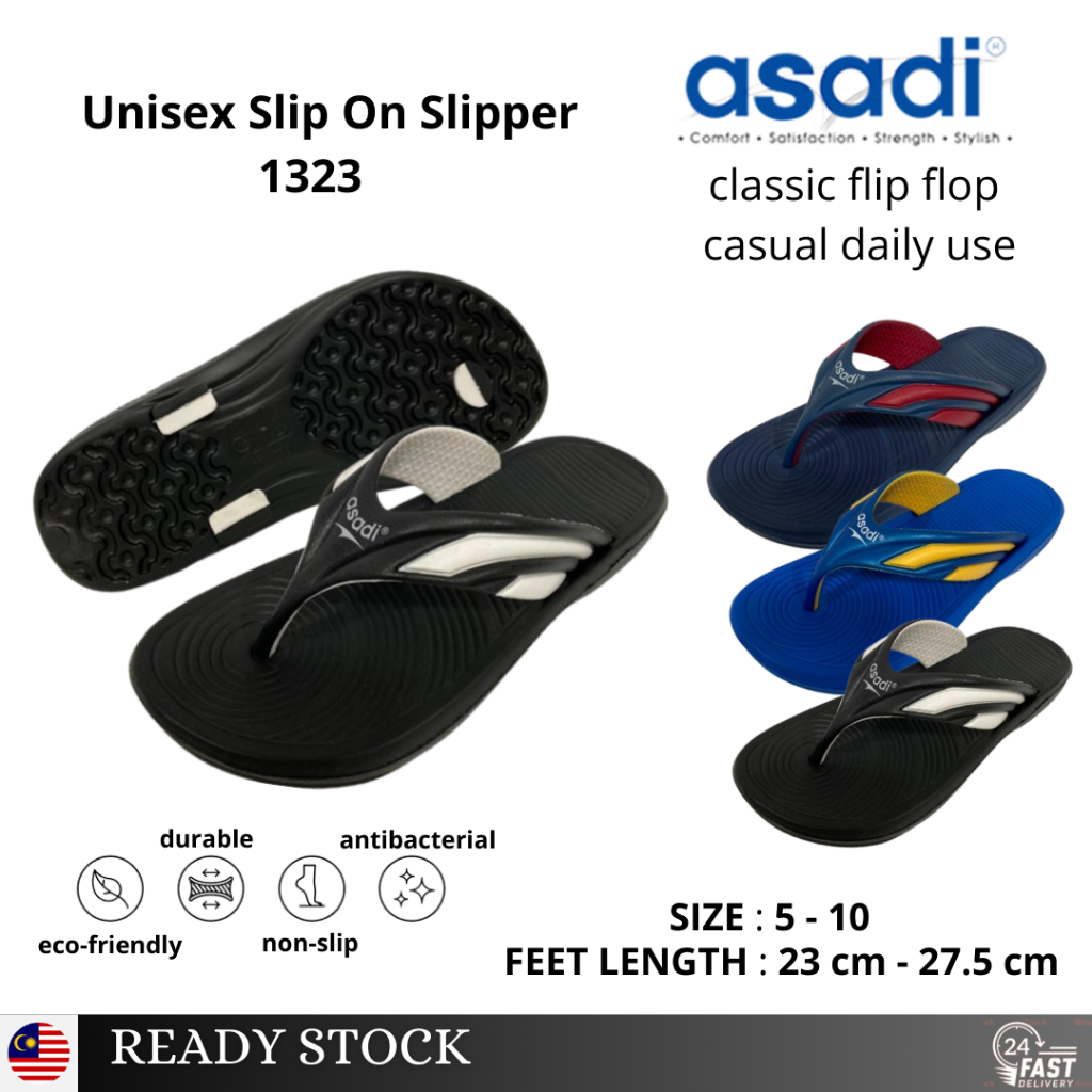 asadi Unisex Light-weight Slipper 1323 | Kasut Selipar asadi Classic ...