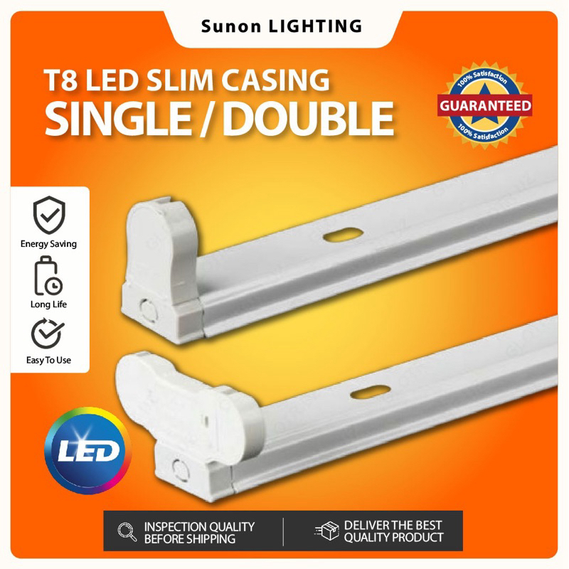 LED T8 Casing Fitting led T8 Single Casing 2FT 4FT Casing Fluorescent ...