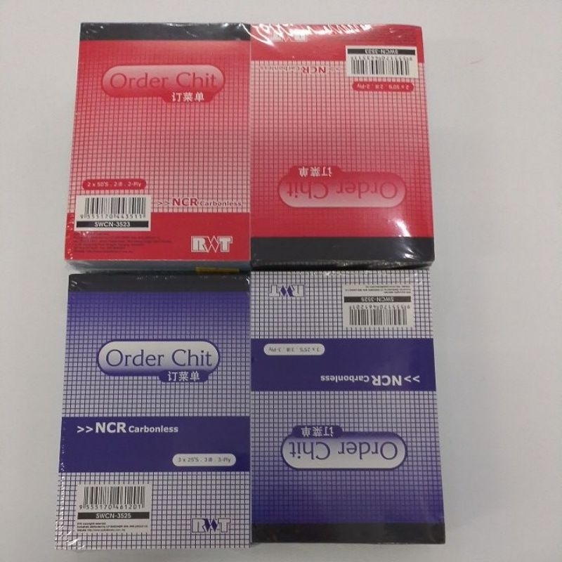 2ply / 3ply order chit carbonless with numbering 10 books pack bill ...