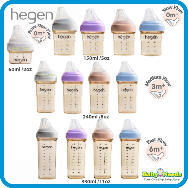 Hegen PCTO PPSU Feeding Bottle (60ml/2oz, 150ml/5oz, 240ml/8oz, 330ml/11oz) | Shopee Malaysia