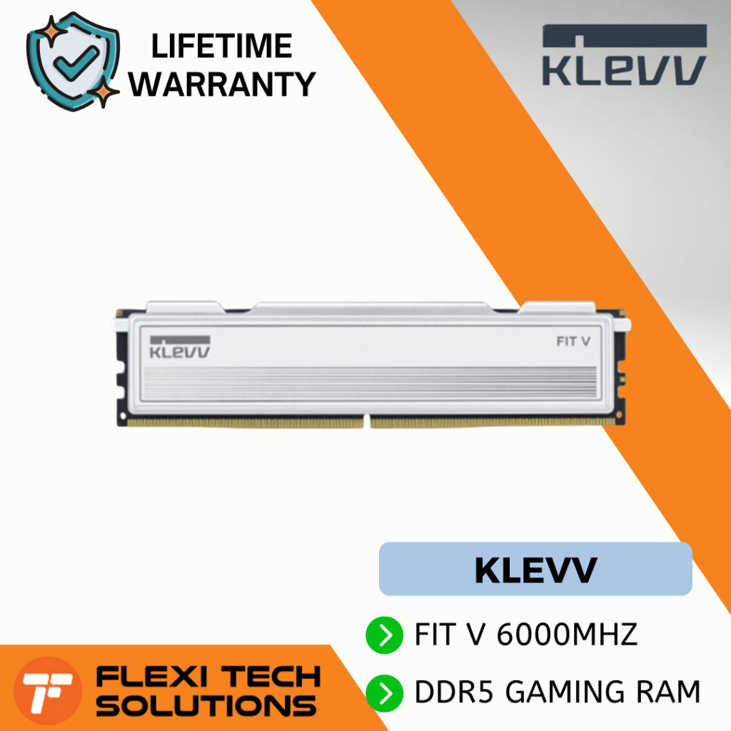 Flexi Tech KLEVV FIT V 6000MHz 16GB / 32GB - DDR5 Gaming Memory ...