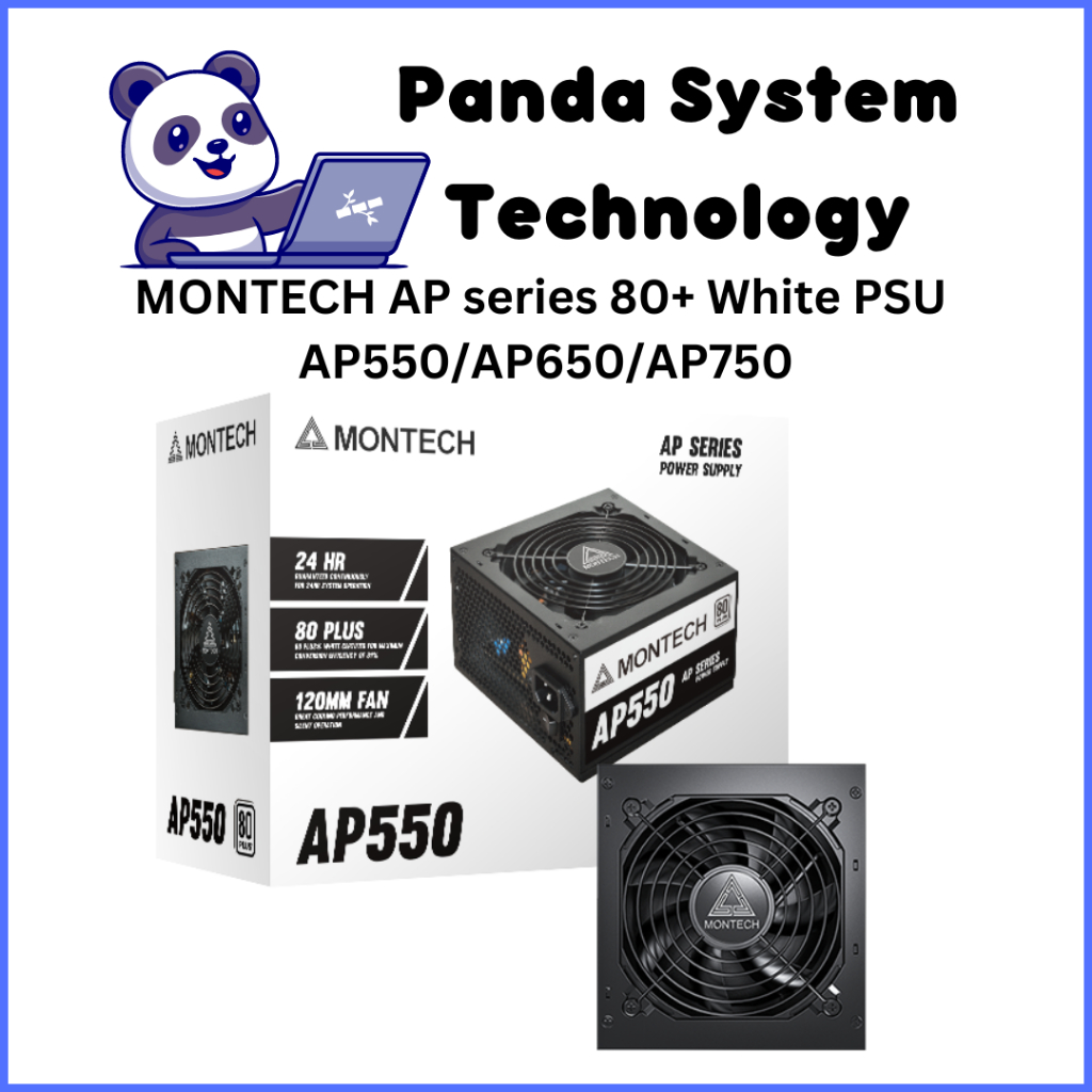 MONTECH AP series 80+ White 550W/650W/750W PSU Power supply | Shopee ...