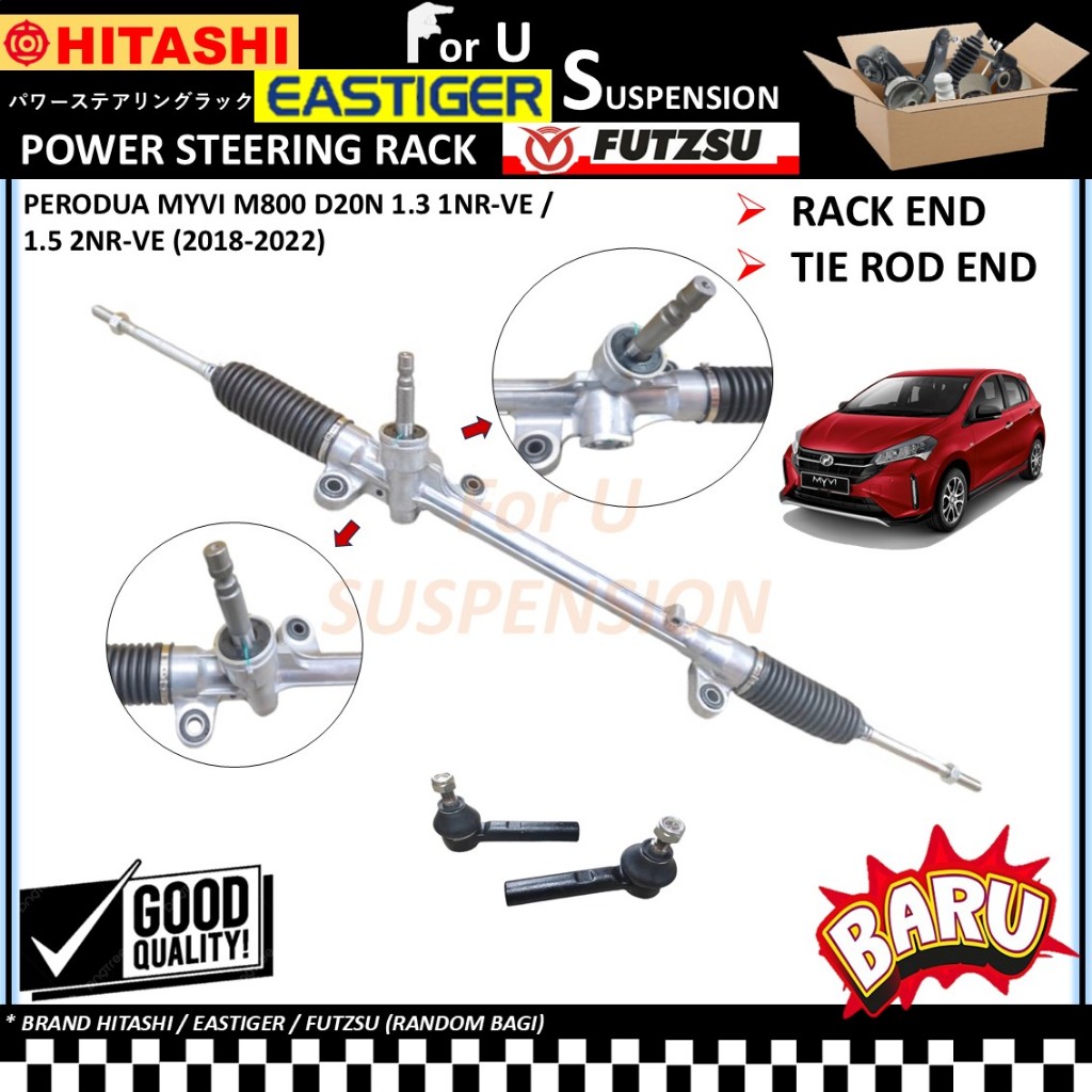 1 PIECE BARU (NEW) POWER STEERING RACK - 45510-BZ330 PERODUA MYVI M800 ...