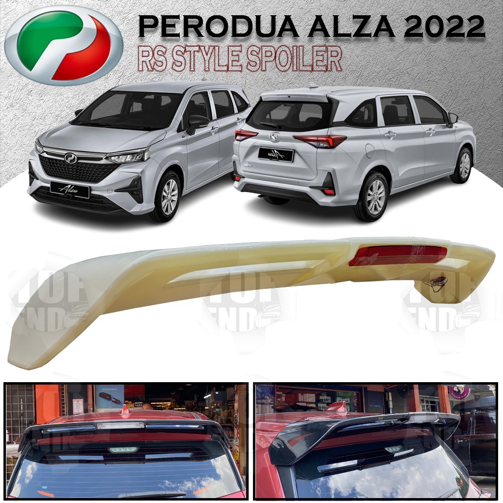 PERODUA ALZA 2022 RS STYLE SPOILER MATERIAL ABS UNPAINT REAR SPOILER ...
