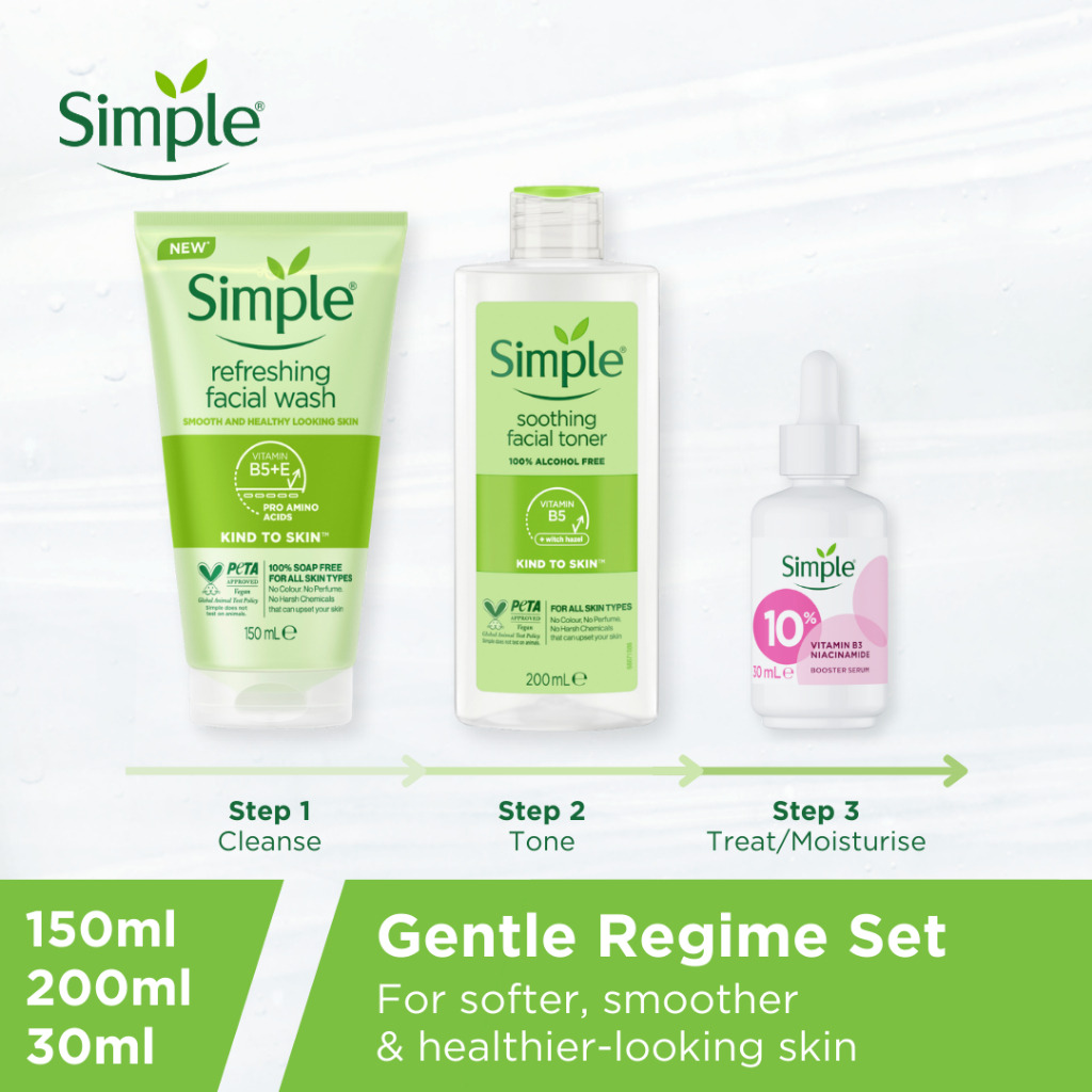 [Value Bundle: Gentle Regime] Simple Refreshing Facial Wash 150ml ...