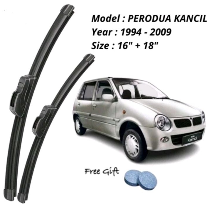 PERODUA KANCIL 16 X 18 SILICONE RUBBER WIPER BLADE JAPAN TECHNOLOGY ...