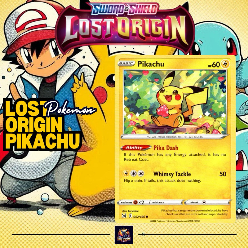 Pokemon TCG Pikachu 052/196 Lost Origin | Shopee Malaysia