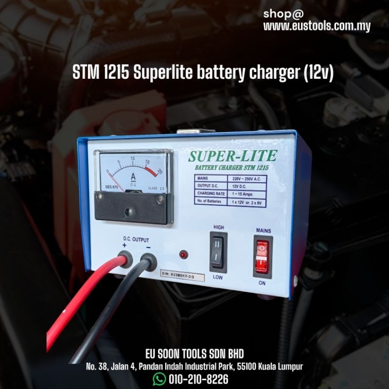Superlite STM 1215 Battery Charger (Max: 15amp) | Shopee Malaysia