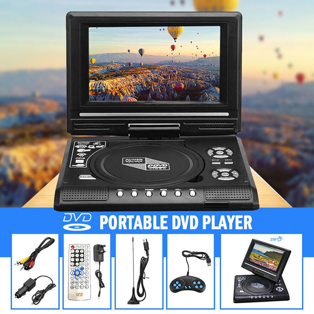 Multimedia DVD player 7.8-inch Portable Screen Clamshell CD Player With ...