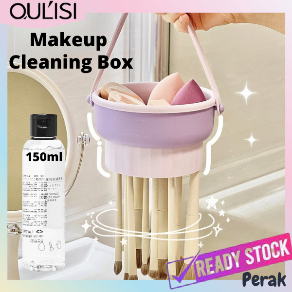 OULISI Brush Cleaner Foldable Silicon Bowl Cleaning Puff Blender Make ...
