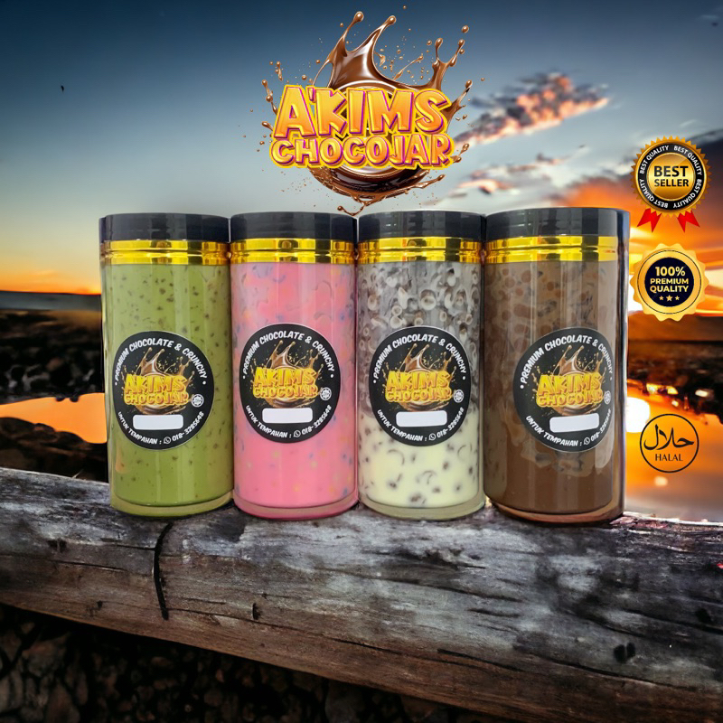 A’KIMS CHOCOJAR VIRAL. PREMIUM CHOCOLATE & CRUNCHY 400ml (200-230gram ...